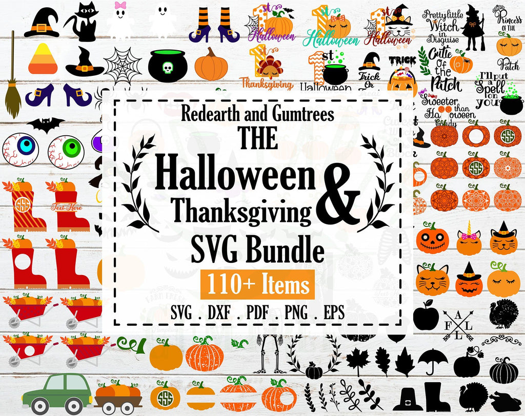 The Huge Halloween and Thanksgiving Bundle SVG,PNG,EPS,Fall - So Fontsy