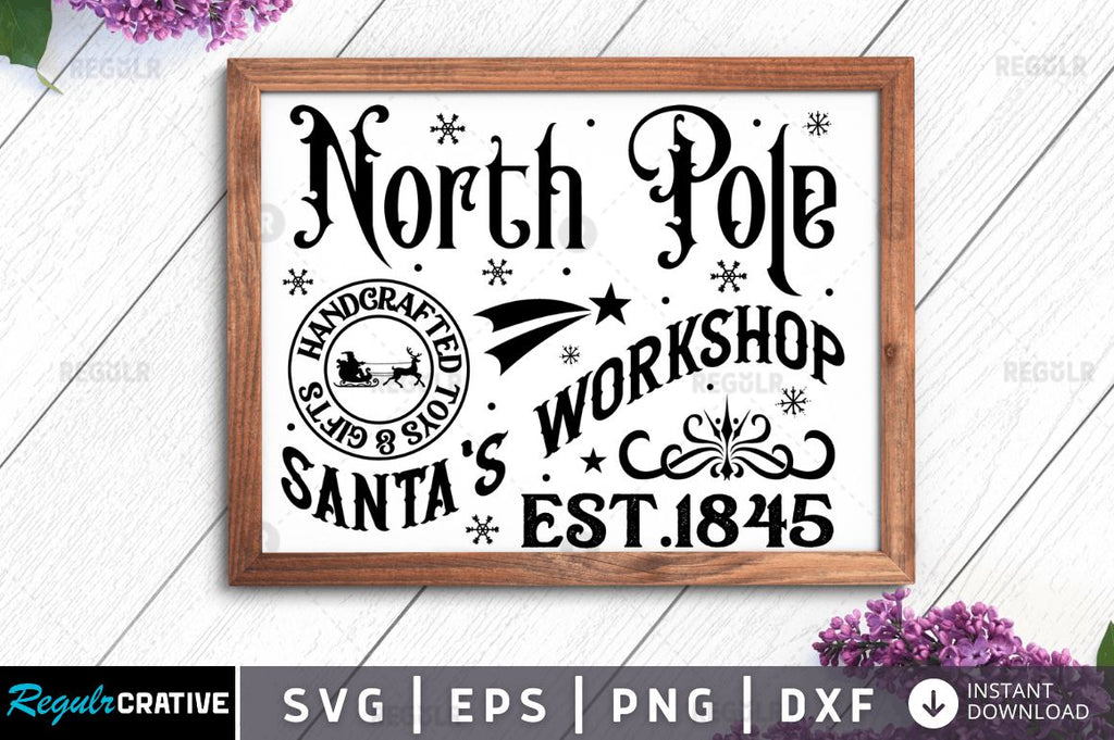 The north pole santa SVG - So Fontsy