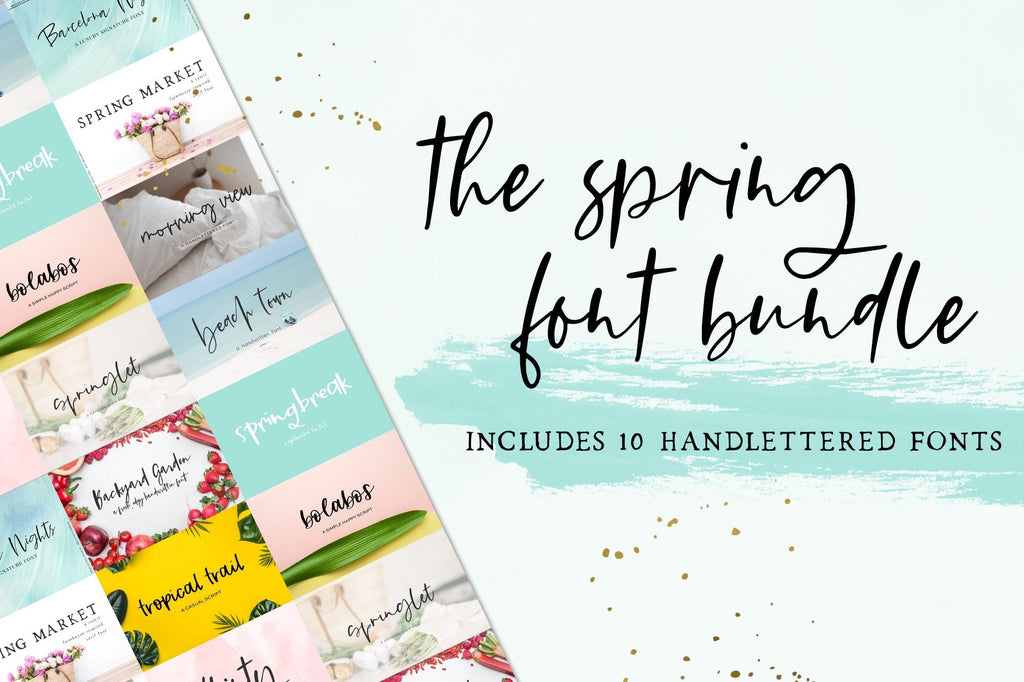The Spring Font Bundle - So Fontsy