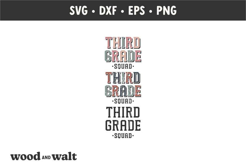 Third Grade Squad SVG | Back To School SVG - So Fontsy