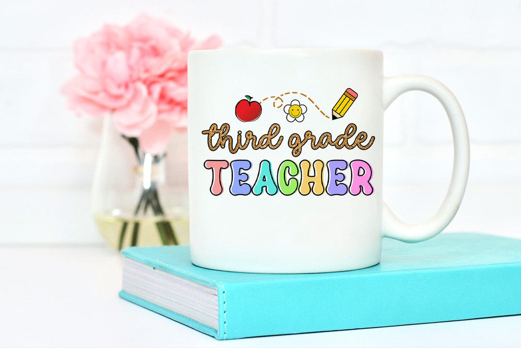 Third Grade Teacher Sublimation PNG I Teacher Shirt PNG - So Fontsy