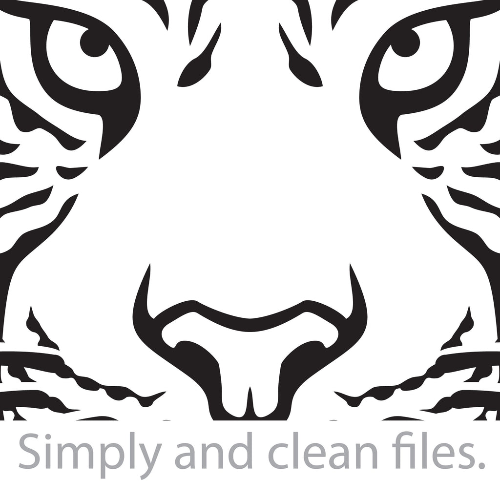 Tiger head with bandana. Cut files for Cricut. Clip Art silhouette (eps ...