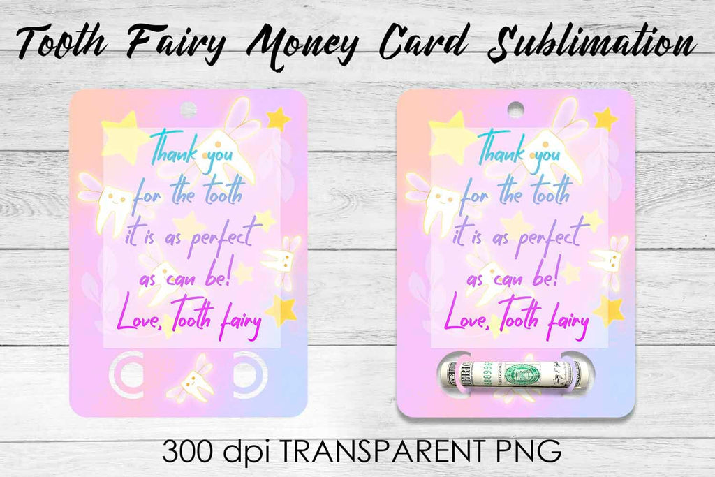 Tooth Fairy Money Card PNG Design | Fairy Money Holder | Tooth Fairy ...