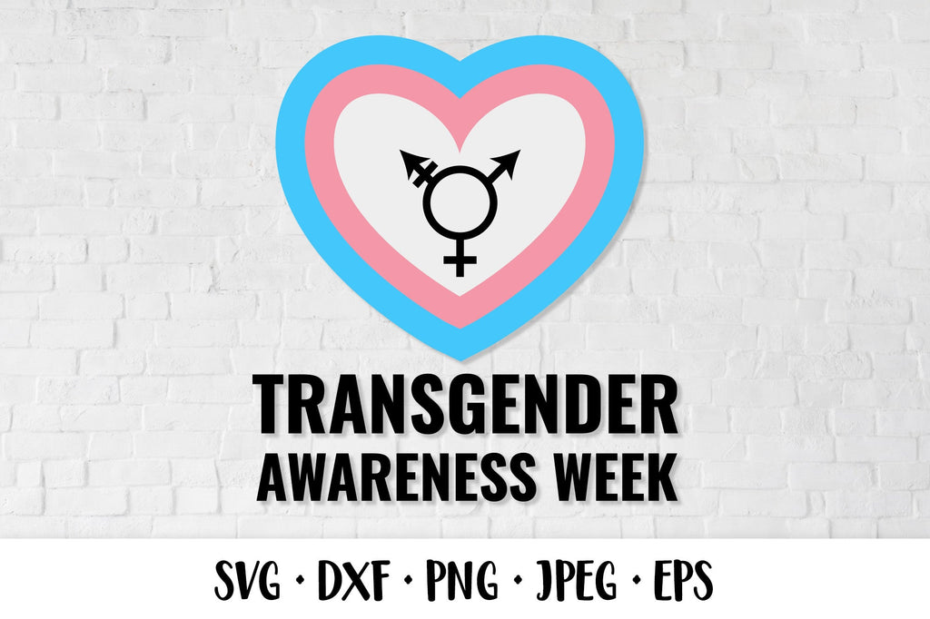 Transgender Awareness Week. LGBT event. Trans Pride SVG - So Fontsy