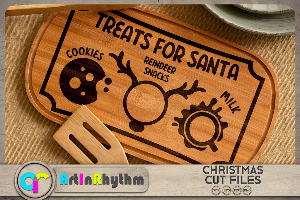 Treats for Santa SVG / Treats for Santa tray SVG - So Fontsy