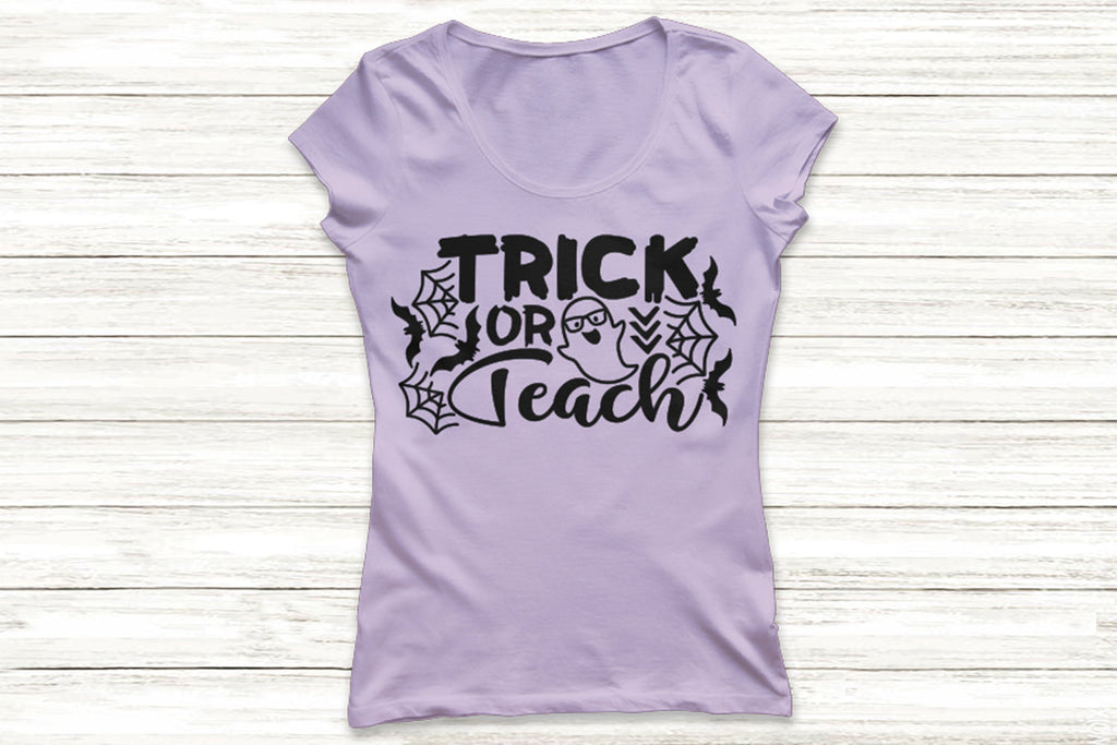 Trick or Teach| Teacher Halloween SVG Cutting Files. - So Fontsy
