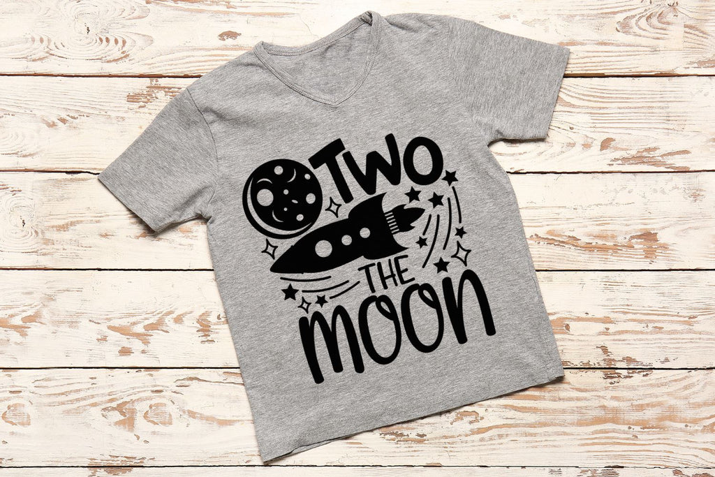 Two The Moon| Second Birthday SVG Cutting Files. - So Fontsy