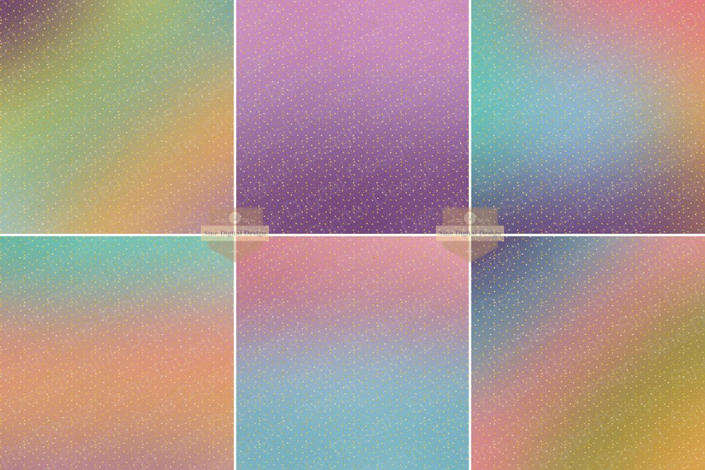 Unicorn Glitter Background Digital Papers - So Fontsy