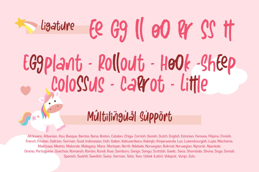 Unicorn Glowing - So Fontsy