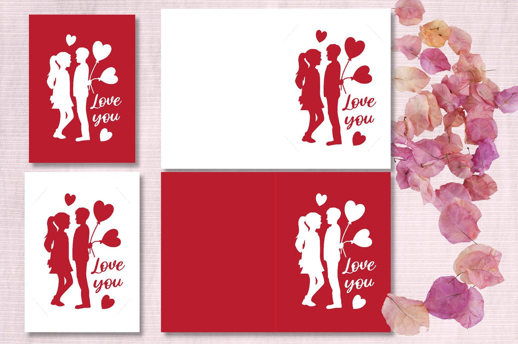 Valentine Card SVG| Valentine card template| Love cards| Printable ...
