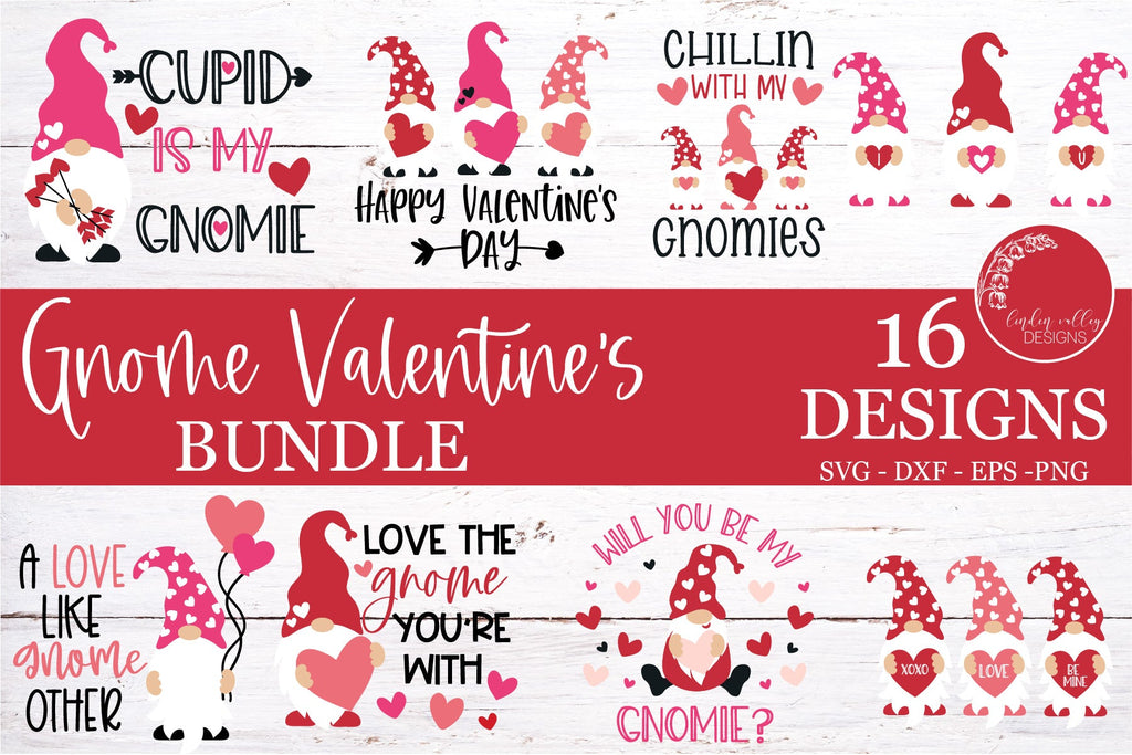Valentine Gnome Bundle-Gnome SVG-Valentine's Day SVG - So Fontsy