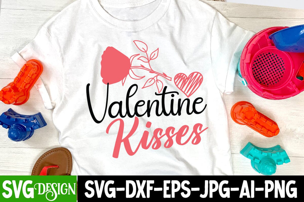 Valentine Kisses SVG Cut File , Valentine Kisses SVG Design - So Fontsy