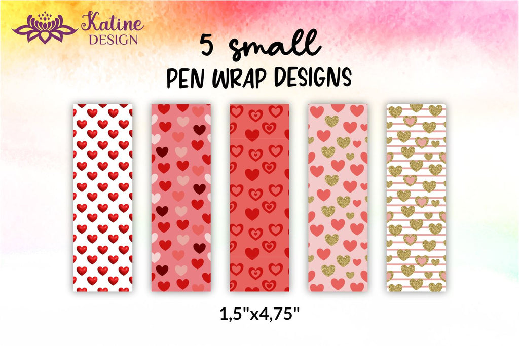 Valentine Pen Wraps, Valentine Pen, Valentines Day Pen Wraps, Heart Pens, Valentines Day Bundle ...