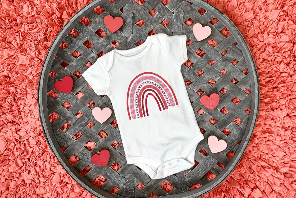 Valentine's Day Rainbow PNG | Valentine Sublimation Design - So Fontsy