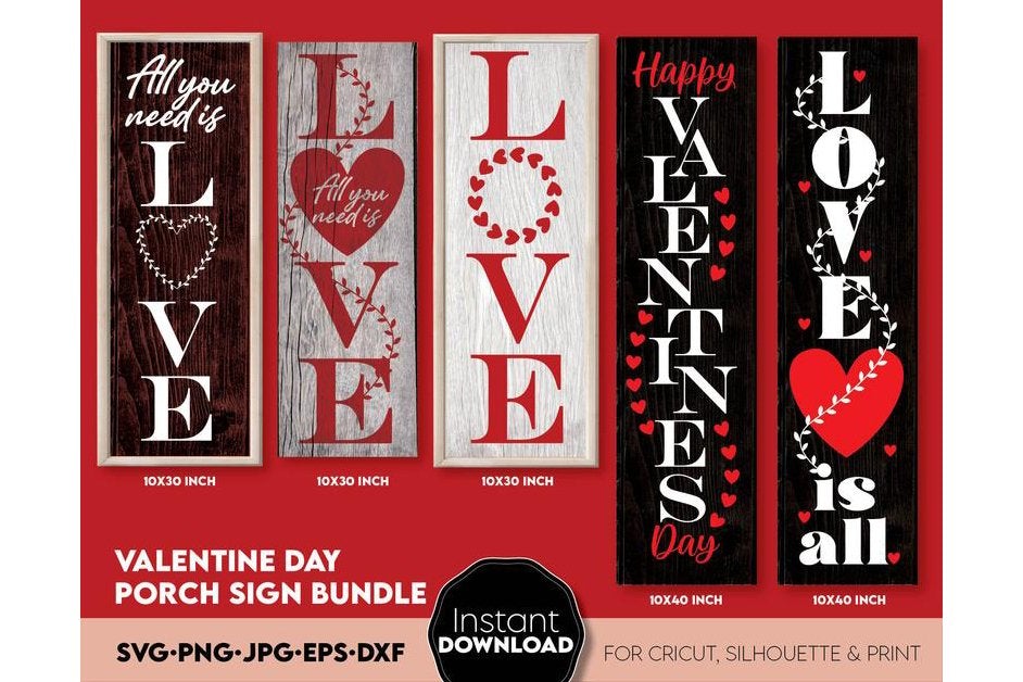 Valentines Day Sign SVG, Valentines Welcome Sign SVG, Front Door ...