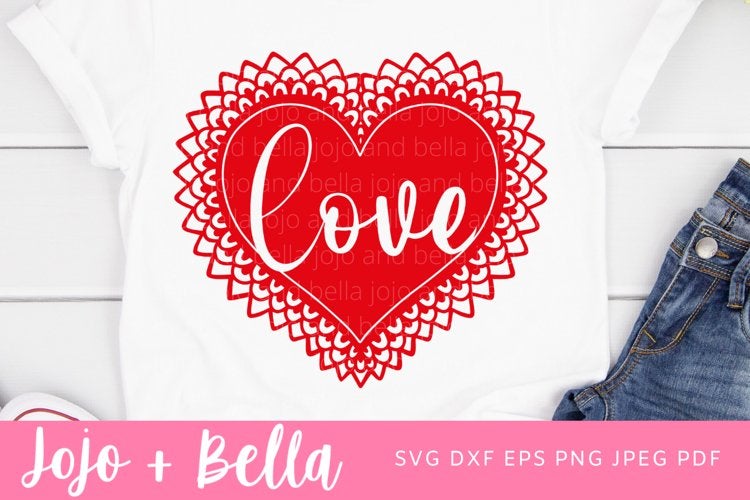 Valentines Svg, Heart svg, Mandala Heart Svg, Valentines Day Svg, Love ...