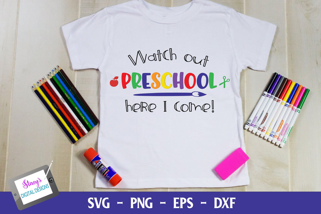 Watch Out Preschool Here I come Design | Preschool SVG - So Fontsy