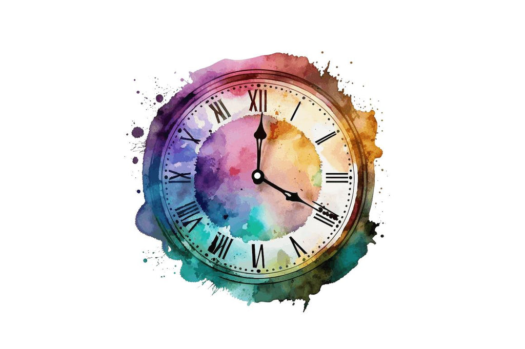 Watercolor Clock Clipart Bundle - So Fontsy