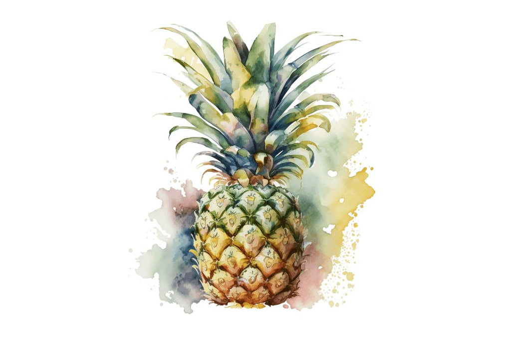 Watercolor Pineapple Clipart Bundle - So Fontsy