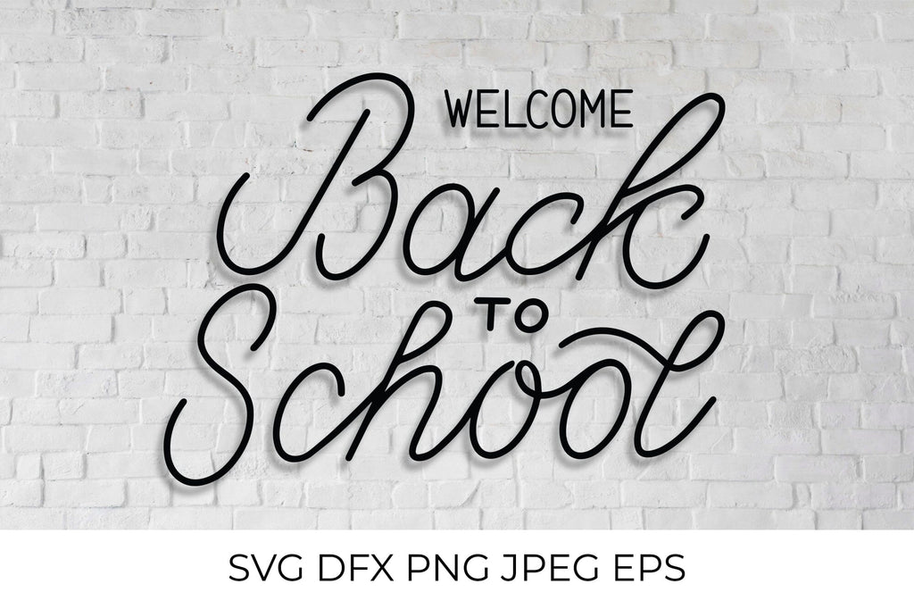 Welcome Back to school hand lettering - So Fontsy