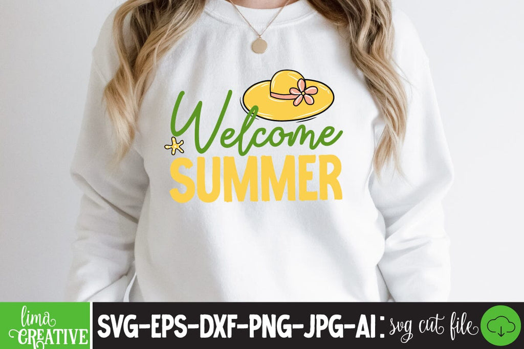 Welcome Summer SVG Cute file - So Fontsy