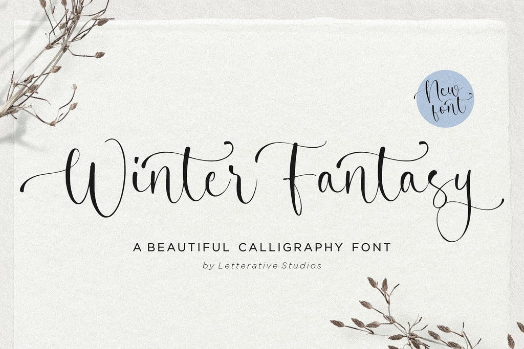 Winter Fantasy Beautiful Calligraphy Font - So Fontsy