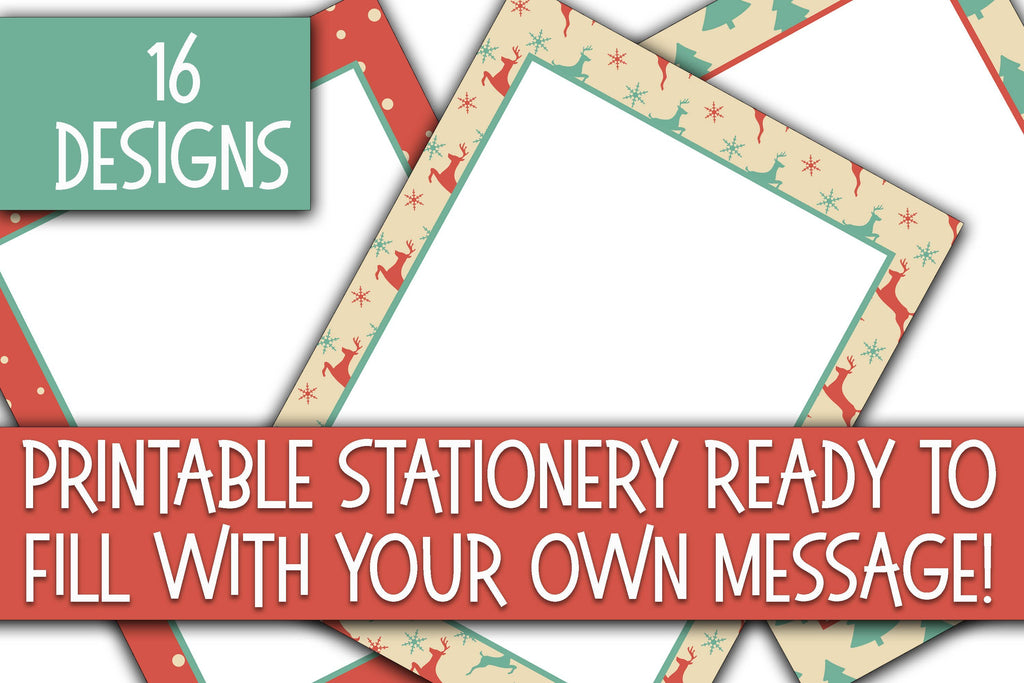 Winter Wonderland Christmas Stationery Paper - So Fontsy