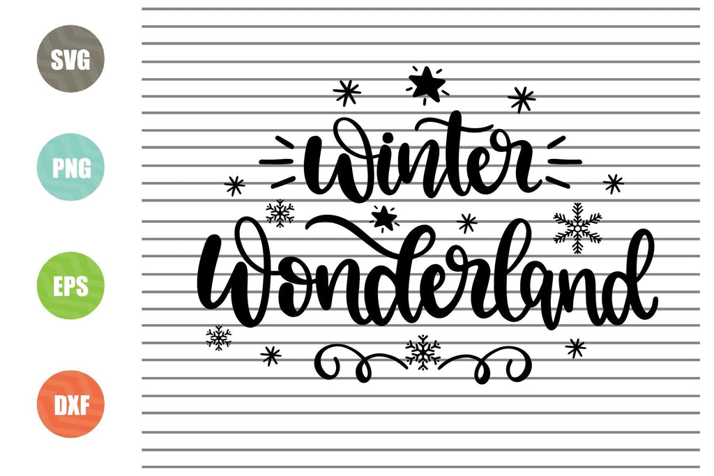 Winter Wonderland Svg - Christmas Svg, Png, Dxf, Eps Cut Files - So Fontsy