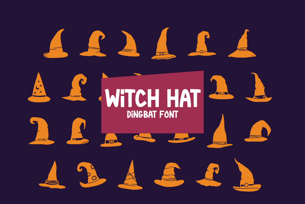 Witch Hat - Halloween Dingbat Font - So Fontsy