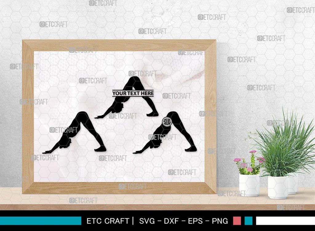 Yoga Monogram, Yoga Silhouette, Yoga SVG, Yoga Pose Svg, Meditation Svg ...