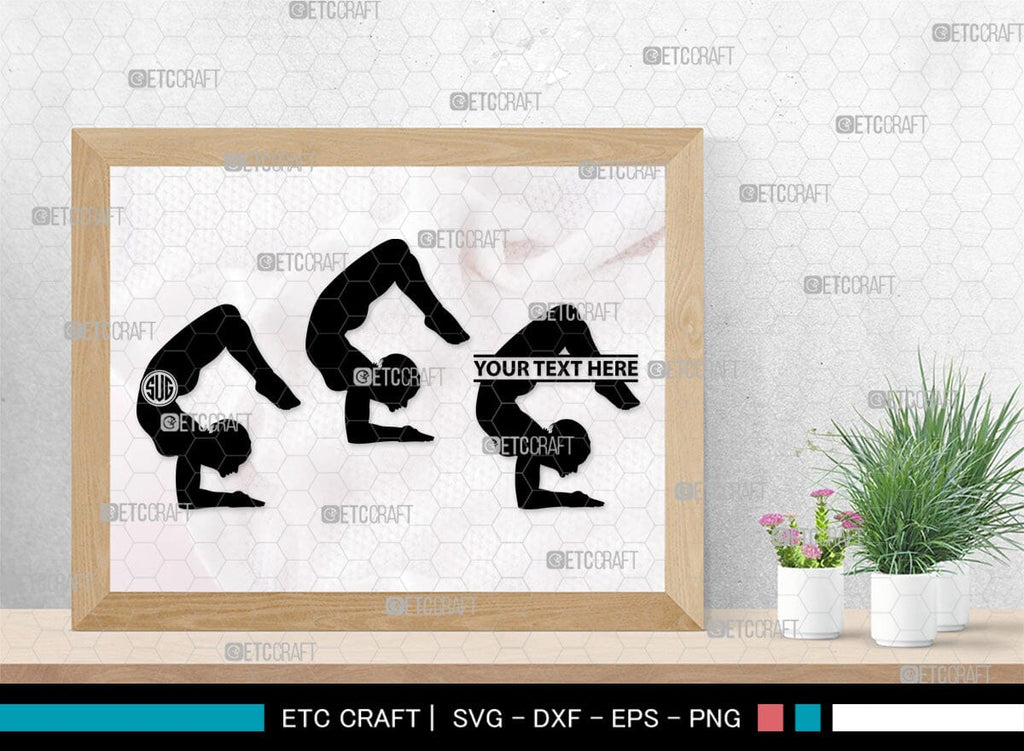 Yoga Monogram, Yoga Silhouette, Yoga SVG, Yoga Pose Svg, Meditation Svg ...