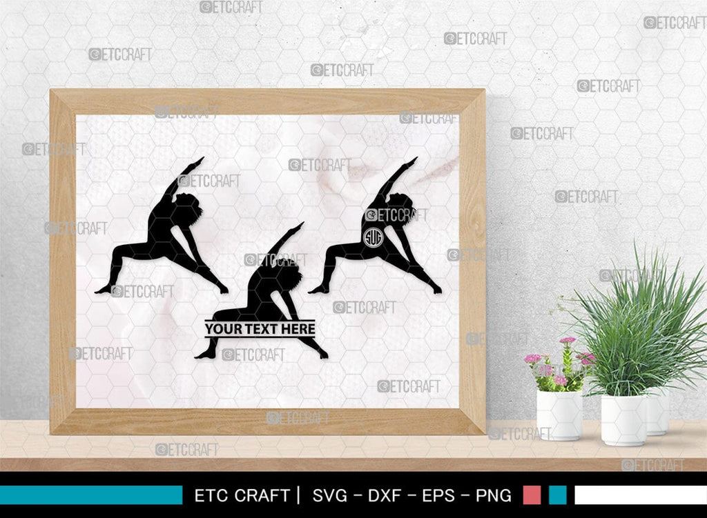 Yoga Monogram, Yoga Silhouette, Yoga SVG, Yoga Pose Svg, Meditation Svg ...