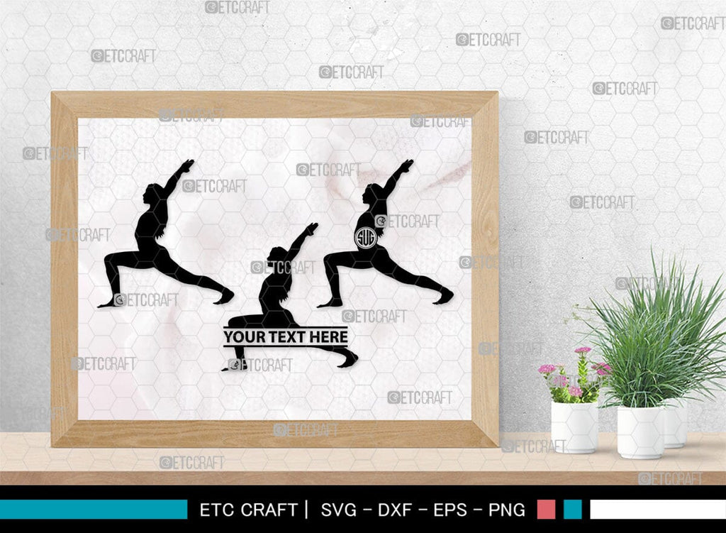 Yoga Monogram, Yoga Silhouette, Yoga SVG, Yoga Pose Svg, Meditation Svg ...