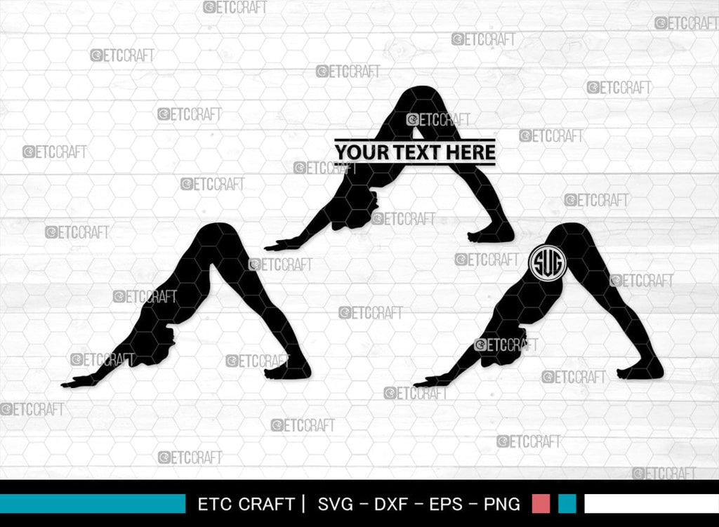 Yoga Monogram, Yoga Silhouette, Yoga SVG, Yoga Pose Svg, Meditation Svg ...