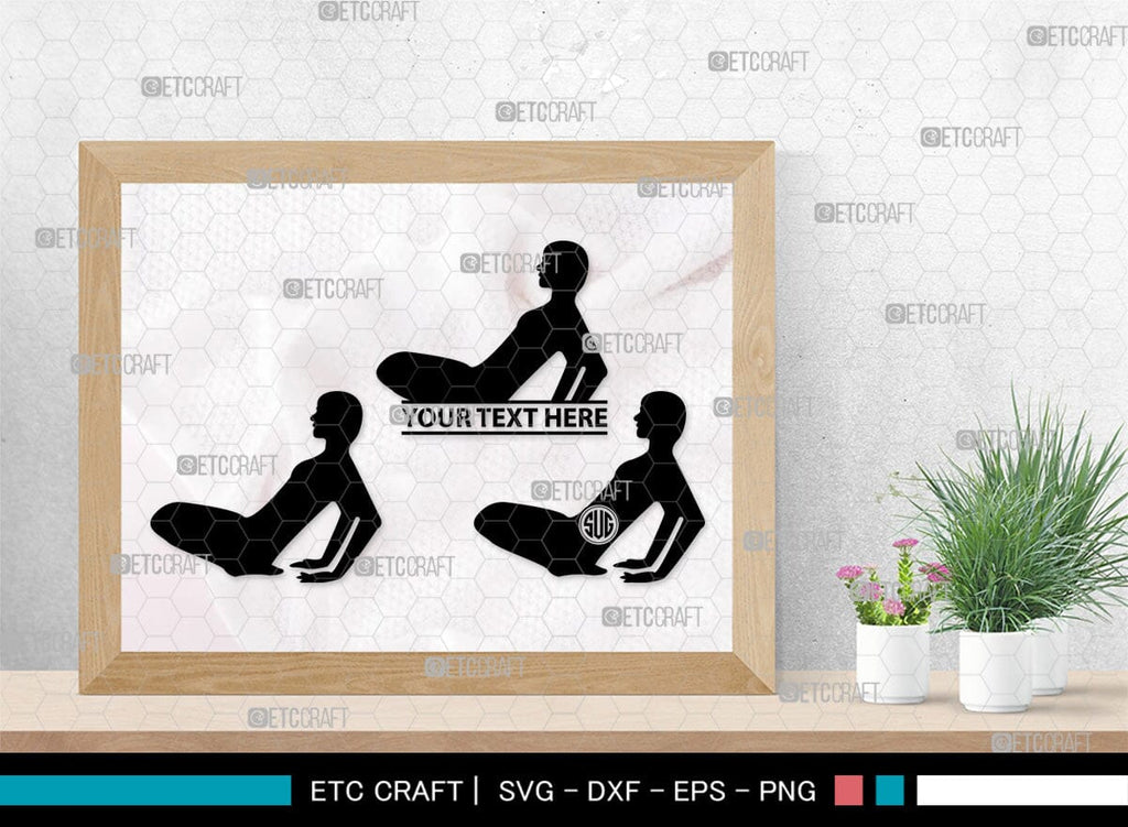 Yoga Monogram, Yoga Silhouette, Yoga SVG, Yoga Pose Svg, Meditation Svg ...