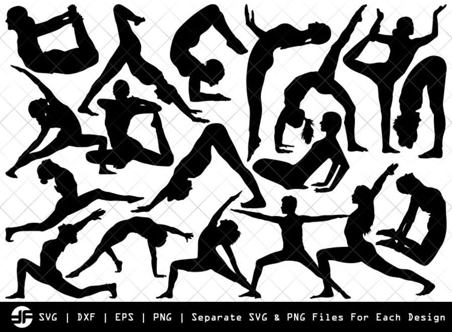 Yoga SVG | Yoga Silhouette Bundle | SVG Cut File - So Fontsy