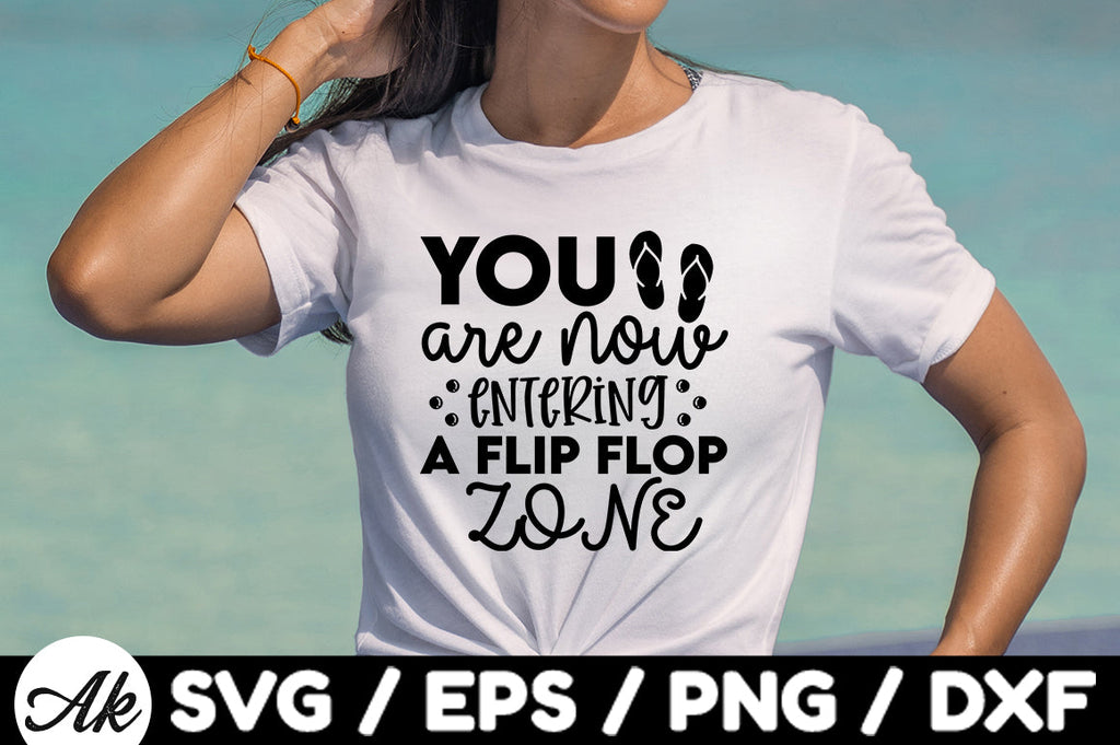You are now entering a flip flop zone svg - So Fontsy