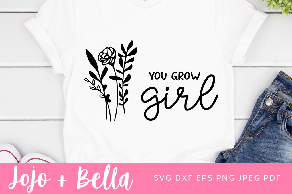 You Grow Girl Svg, Wildflower Svg, boho girl shirt svg, Boho ...