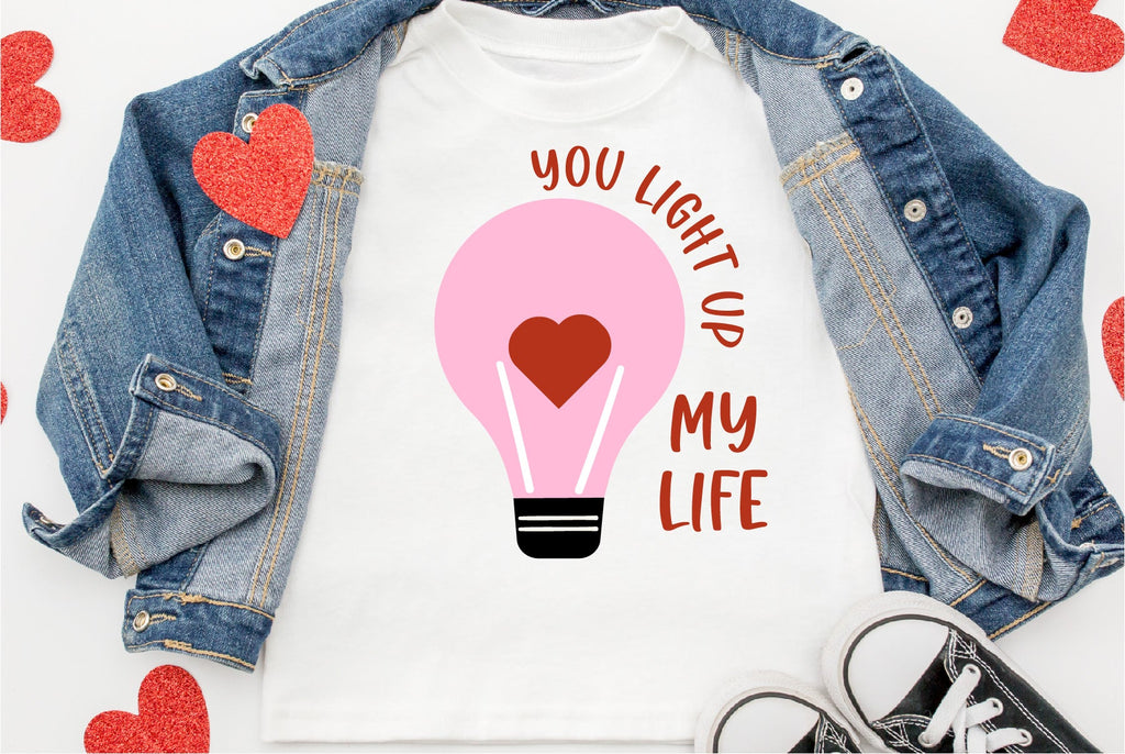You Light Up My Life Valentine SVG-Cute Valentine SVG - So Fontsy