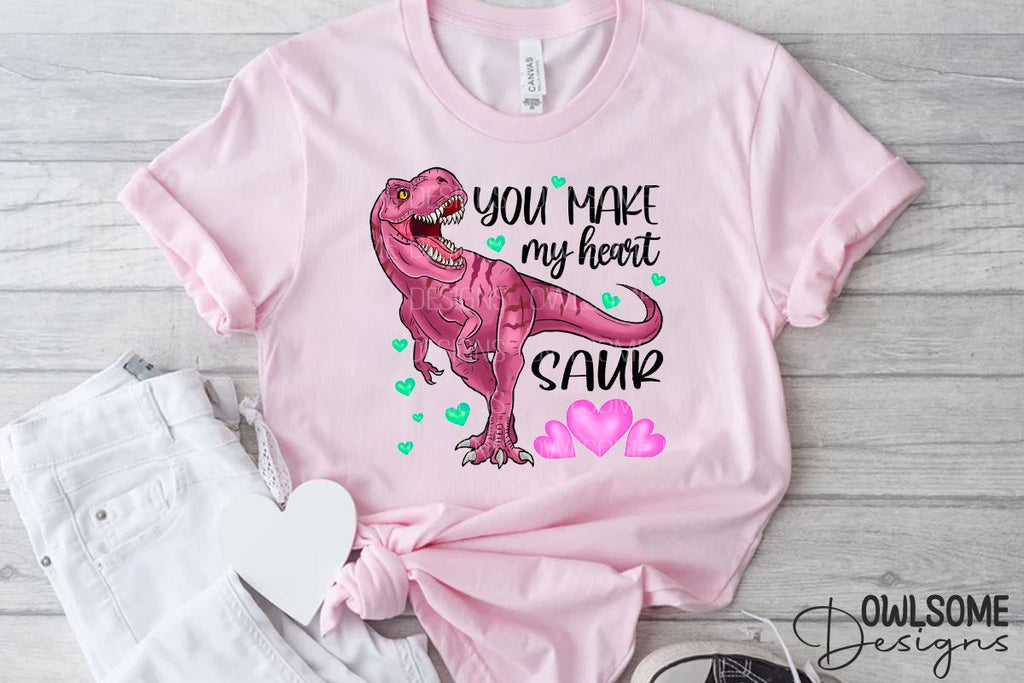 You Make My Heart Saur Valentine PNG - So Fontsy