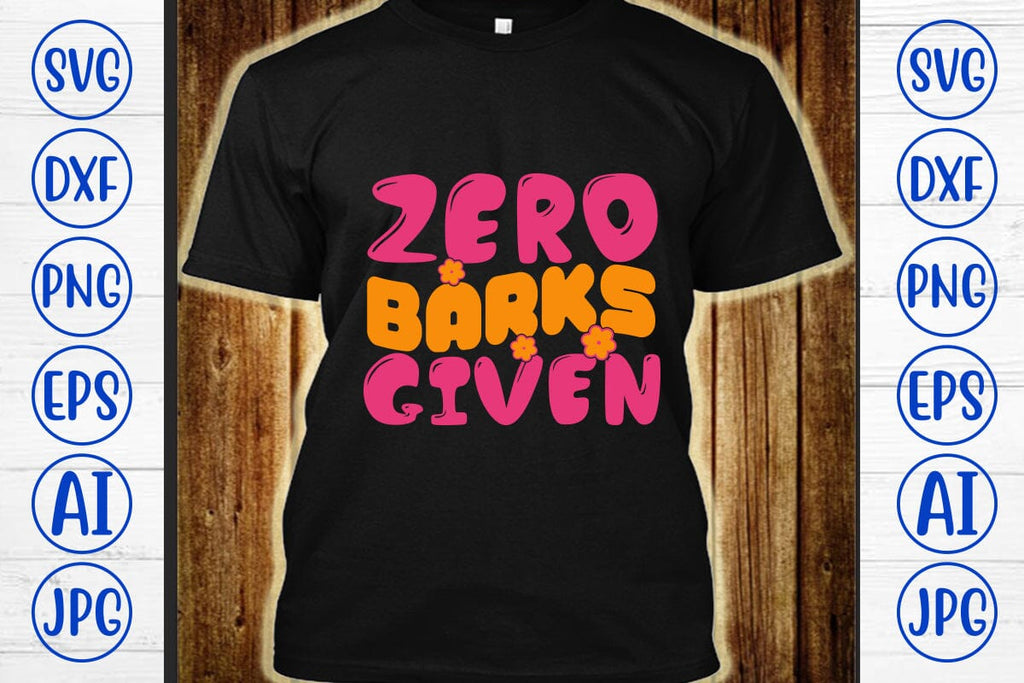 Zero Barks Given Retro SVG - So Fontsy