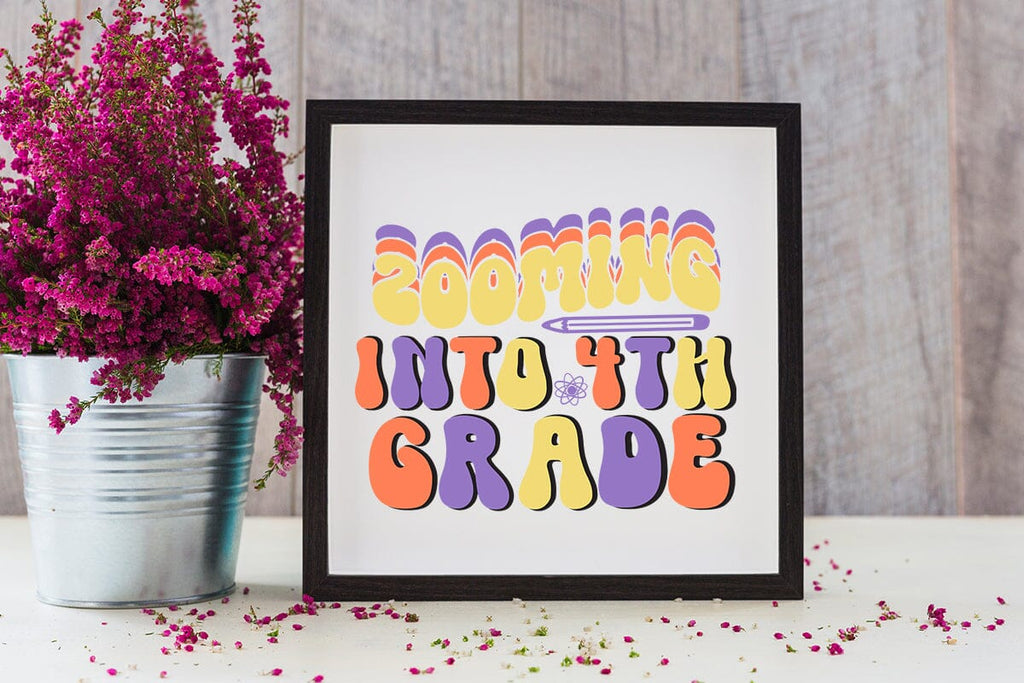 Zooming Into Fourth Grade Retro SVG - So Fontsy