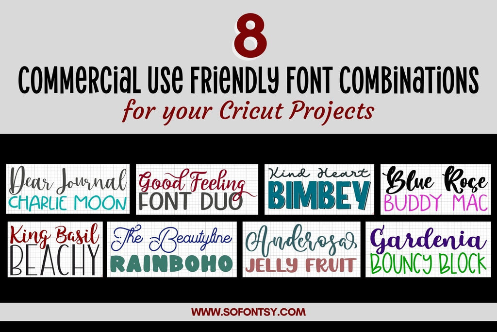 8 Commercial Use Friendly Font Combinations for Your Cricut Project ...