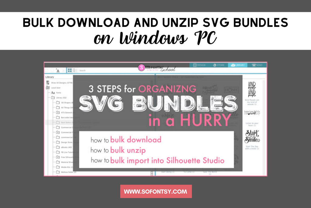 Bulk Download and Unzip SVG Bundles on Windows PC - So Fontsy