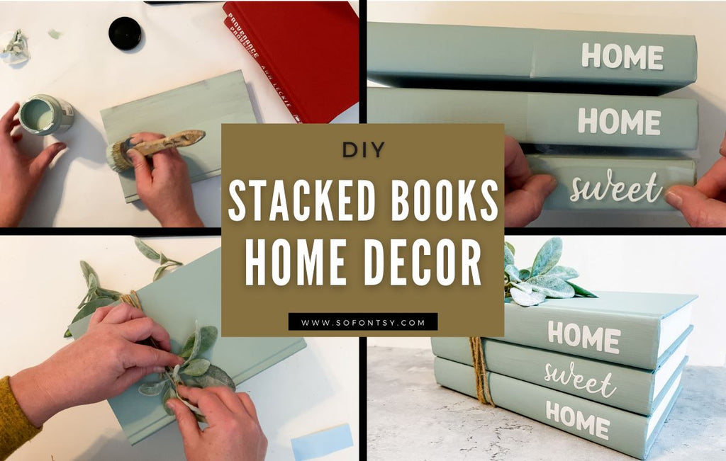 DIY Stacked Books Home Decor - So Fontsy