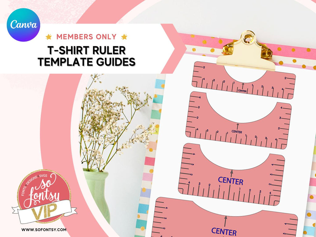 T-Shirt Ruler Placement Templates - So Fontsy