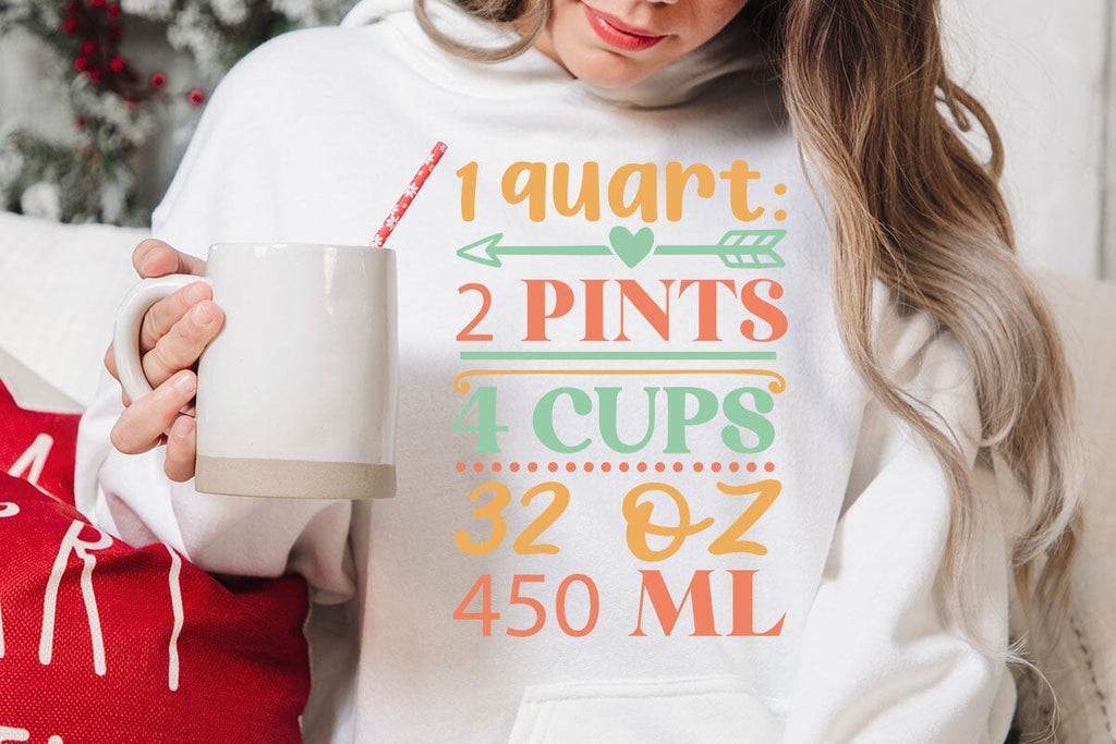 1 Quart 2 Pints 4 Cups 32 Oz 450 Ml - So Fontsy