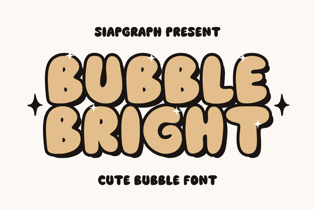 Bubble Bright - Retro Bubble Font - So Fontsy