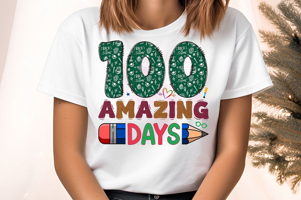 100 amazing days PNG Design - So Fontsy