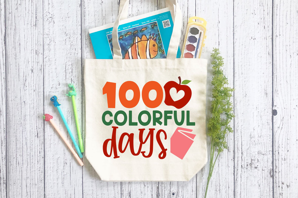 100 colorful days SVG Design - So Fontsy